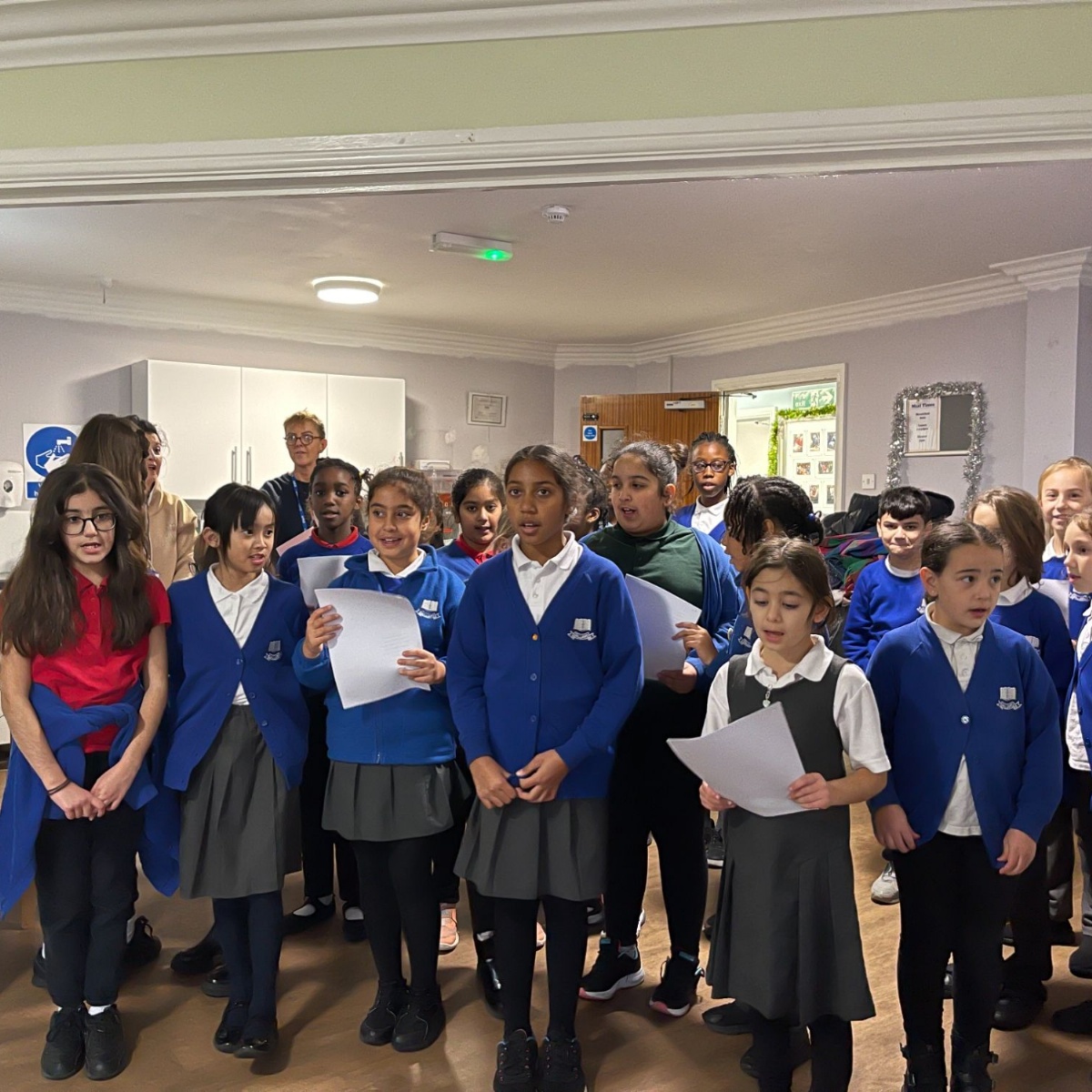 Galliard Primary School - Choir Christmas Care Home Visit